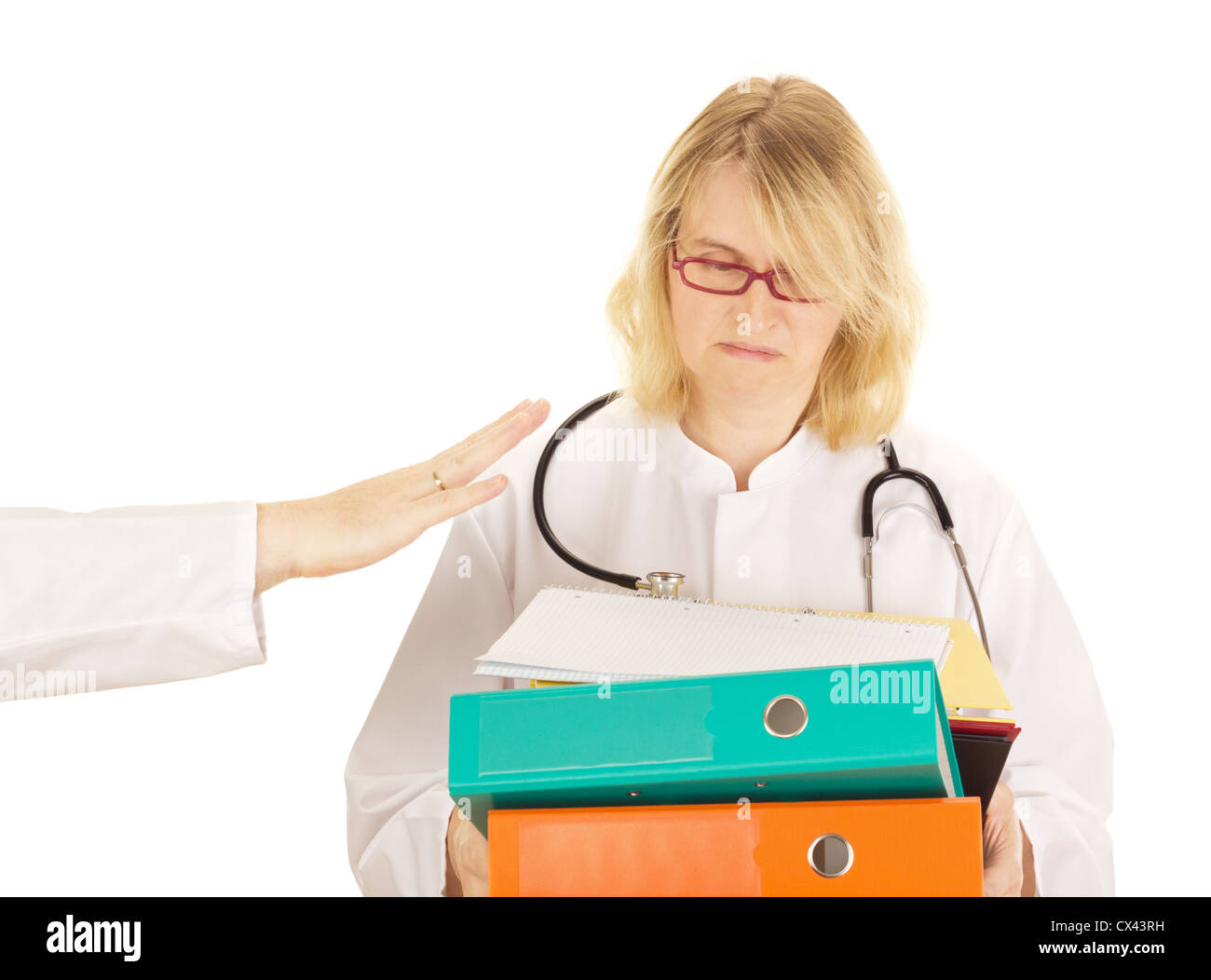Woman doctor binder isolated hi-res stock photography and images - Alamy