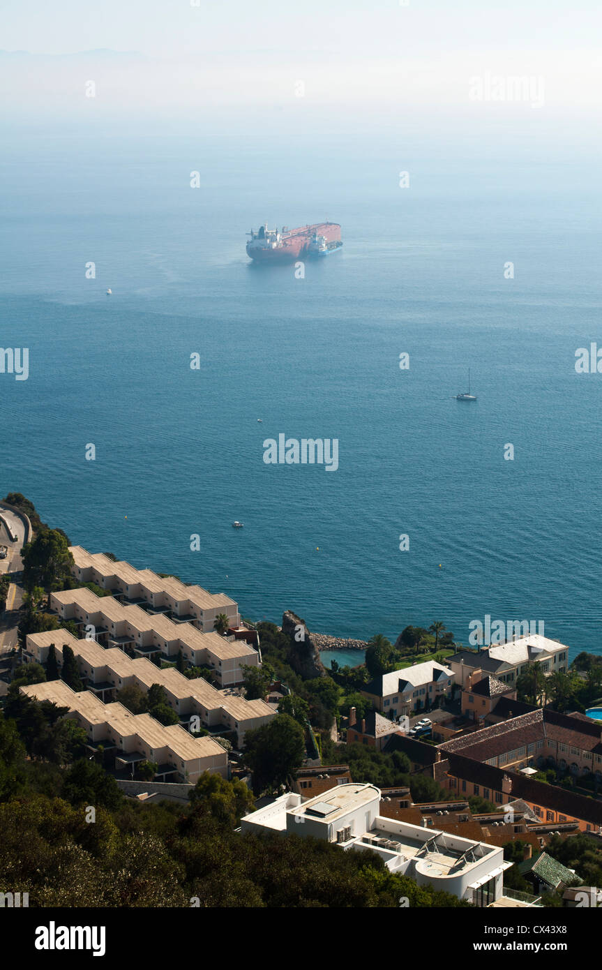 Gibraltar view from a high point. Sea and sky Stock Photo - Alamy
