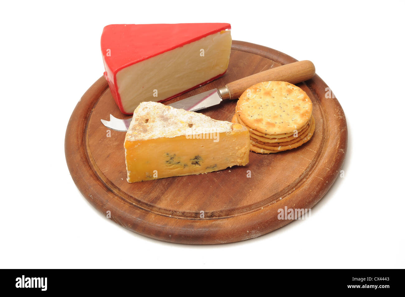 Cheese board with blue cheese Cut Out Stock Images & Pictures - Alamy