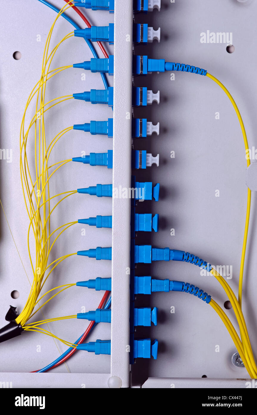 Photo of optic cable connection Stock Photo - Alamy