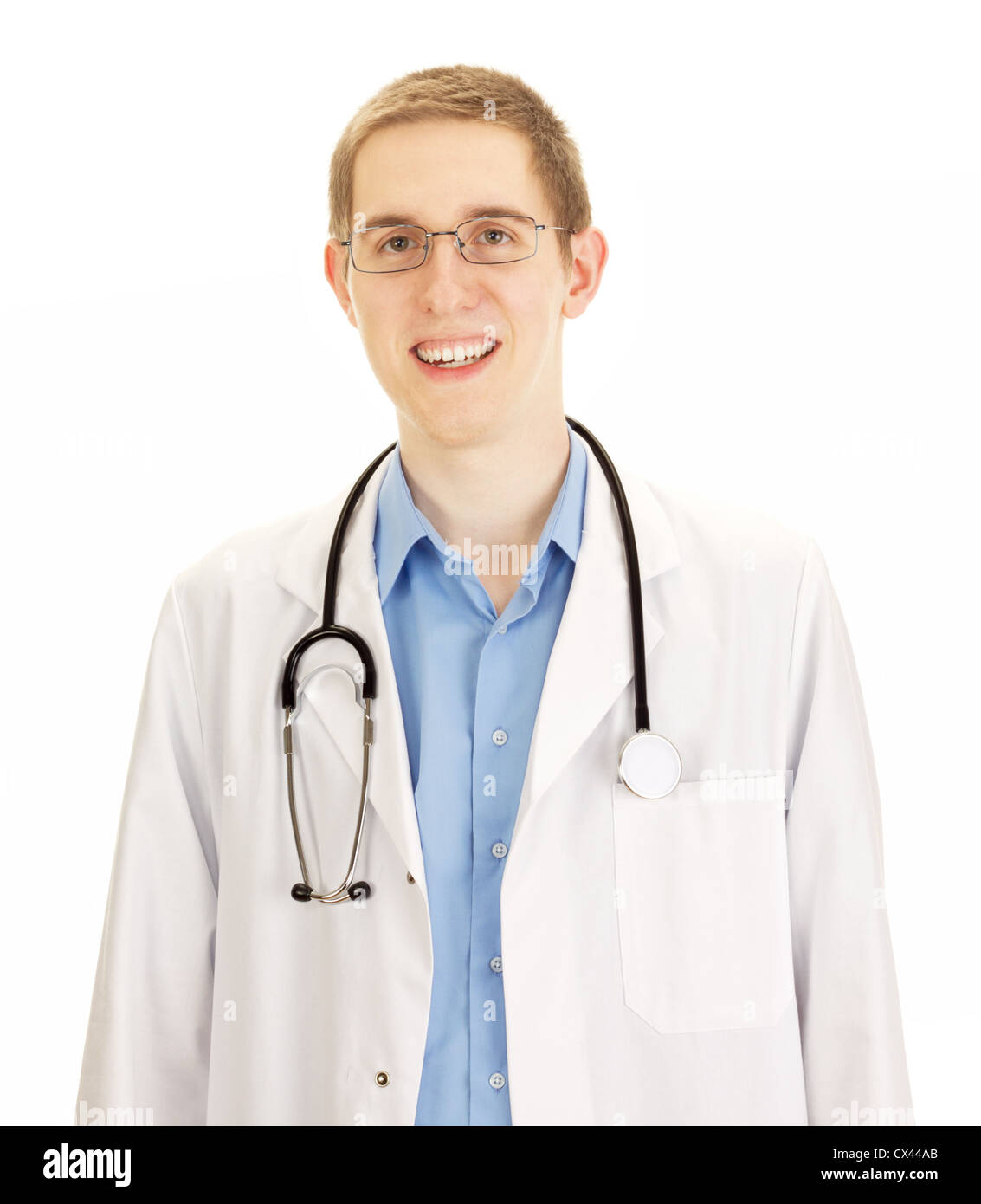 A young medical doctor smiling Stock Photo - Alamy