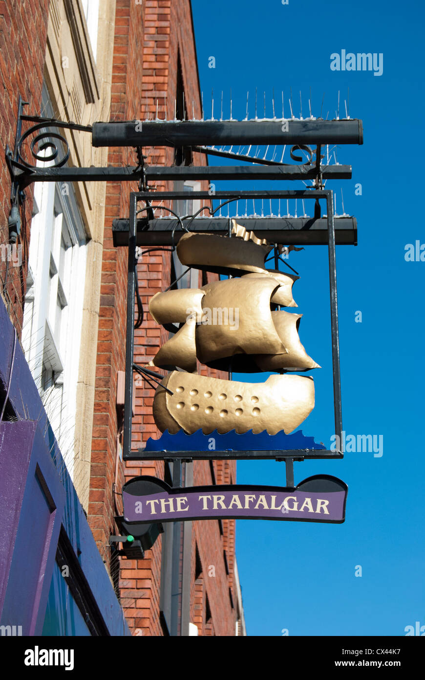 The Trafalgar pub sign Stock Photo - Alamy