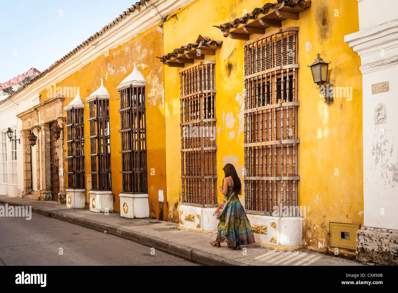 colonial architecture, Cartagena, Colombia Stock Photo - Alamy