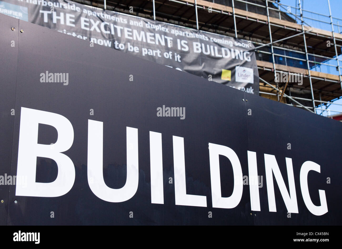 Sign Saying "Building Stock Photo - Alamy