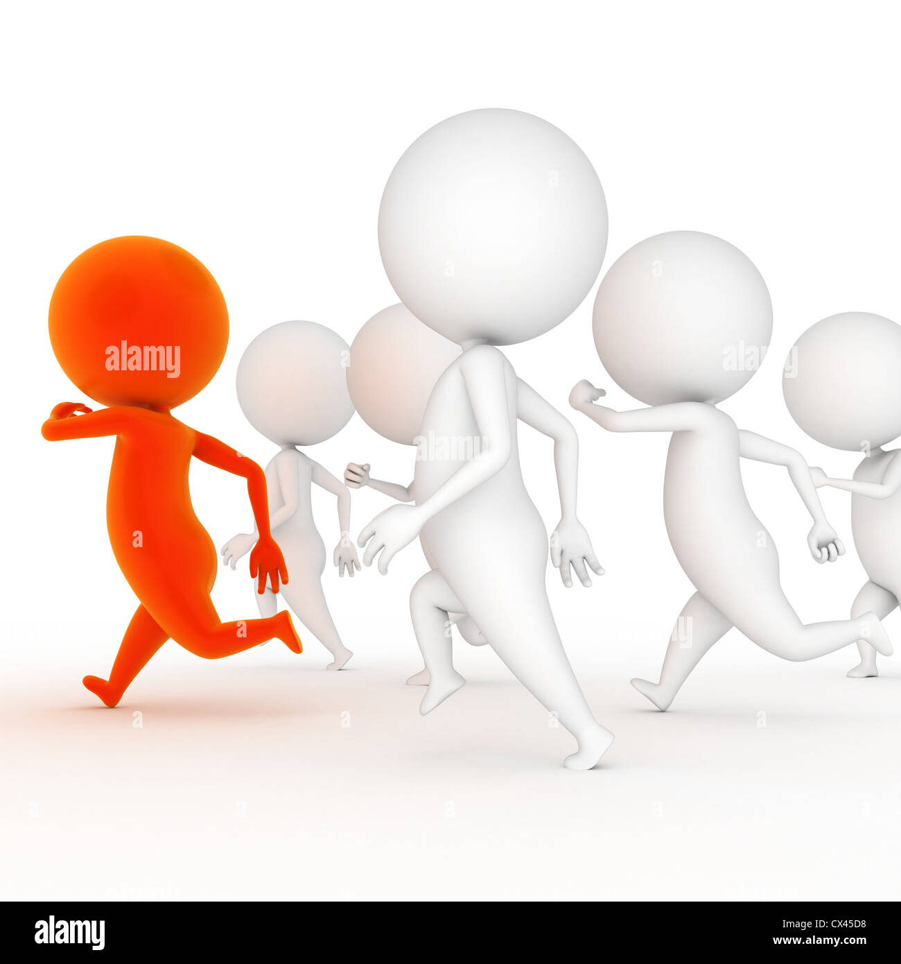 3d little human character running hi-res stock photography and images ...