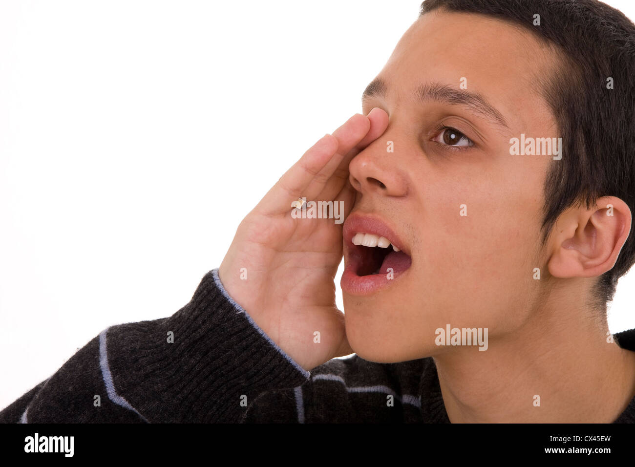 Close-up of an young man yelling Stock Photo - Alamy
