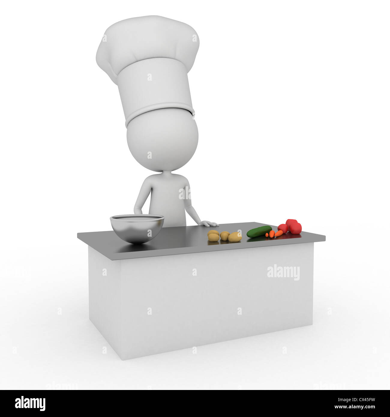 3d man chef menu isolated hi-res stock photography and images - Alamy