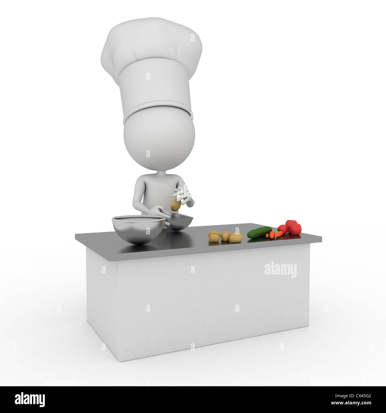 3d man chef menu isolated hi-res stock photography and images - Alamy