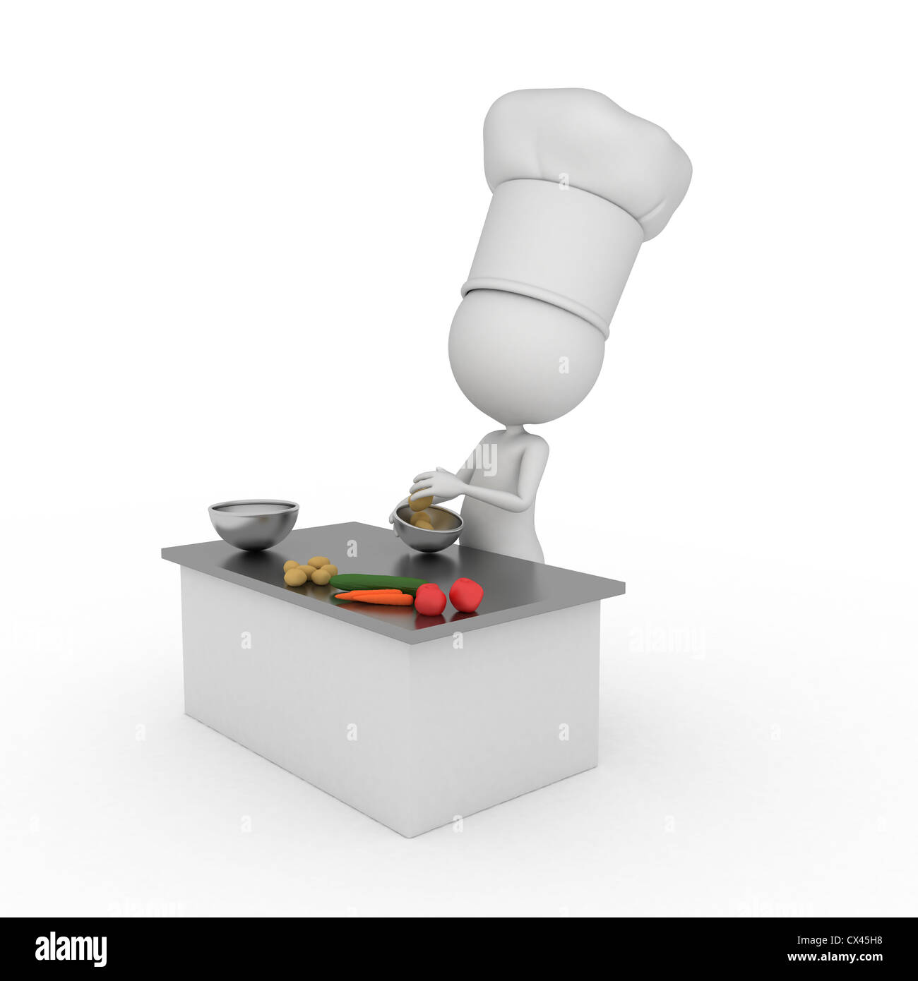 3d man chef menu isolated hi-res stock photography and images - Alamy