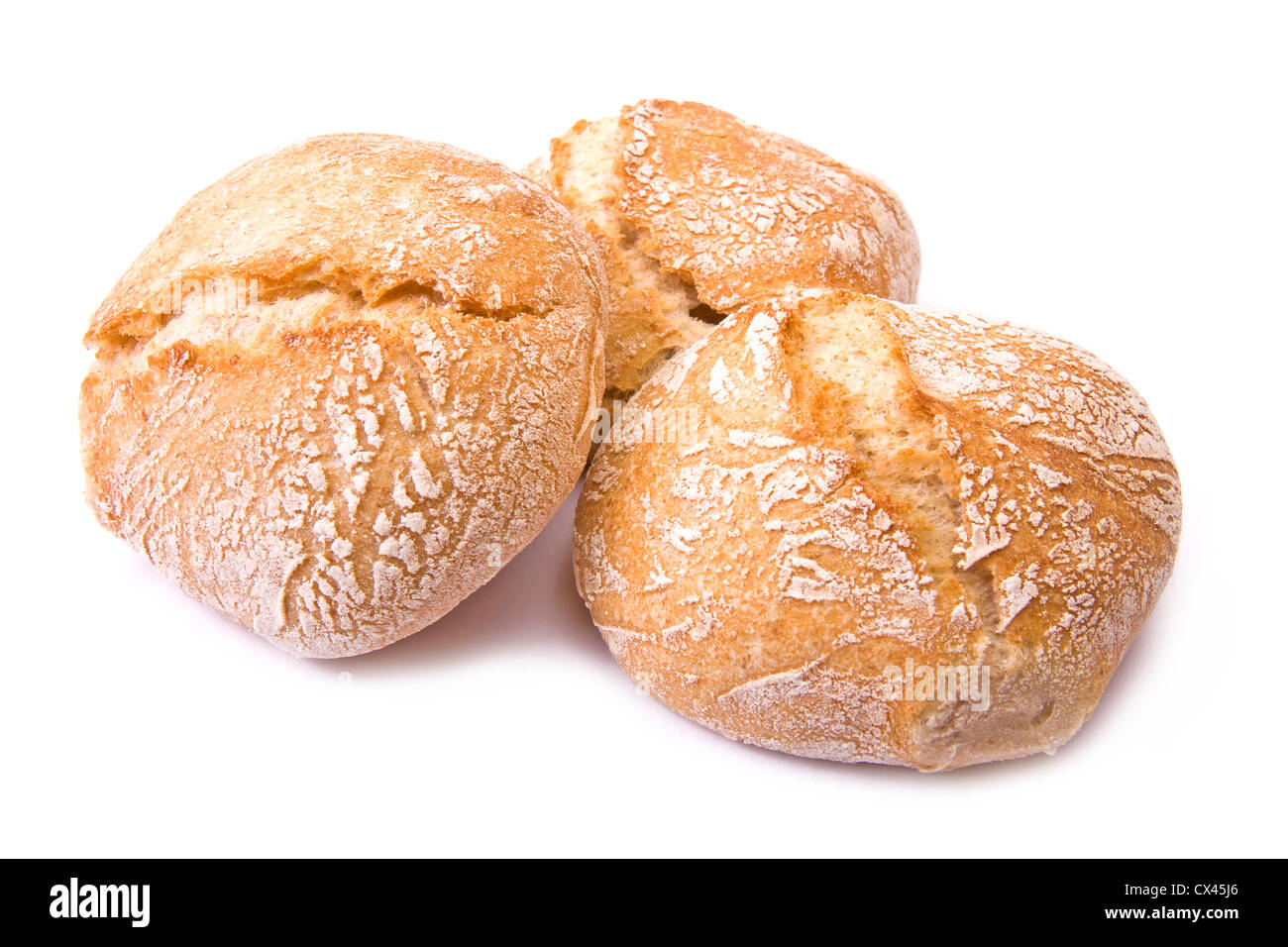 Fresh bread isolated on white background Stock Photo - Alamy