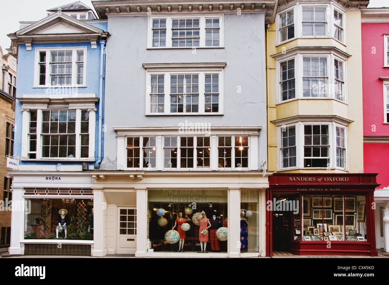 shop windows on the High Street Oxford, England Stock Photo - Alamy