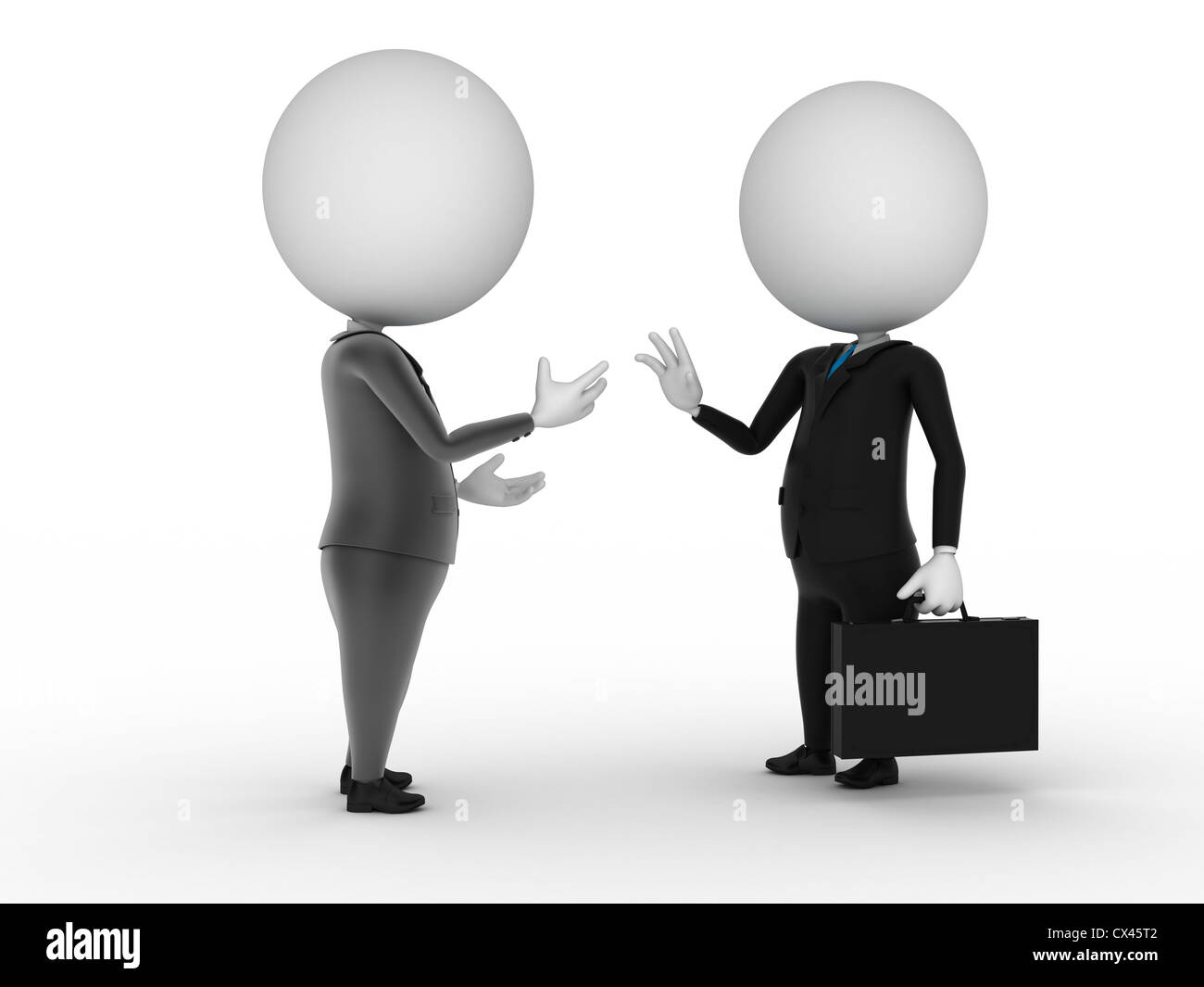3d rendered illustration of two business guys Stock Photo - Alamy