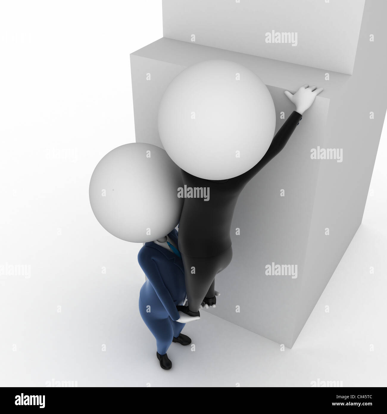 3d rendered illustration of two business guys Stock Photo - Alamy
