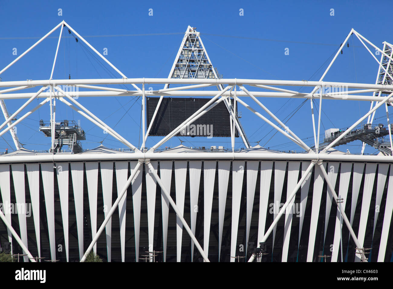 Olympic stadium roof strut detail Stock Photo - Alamy