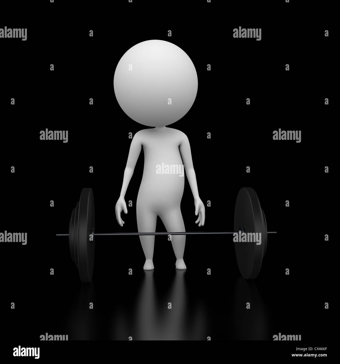 3d rendered illustration of a guy lifting weights Stock Photo - Alamy