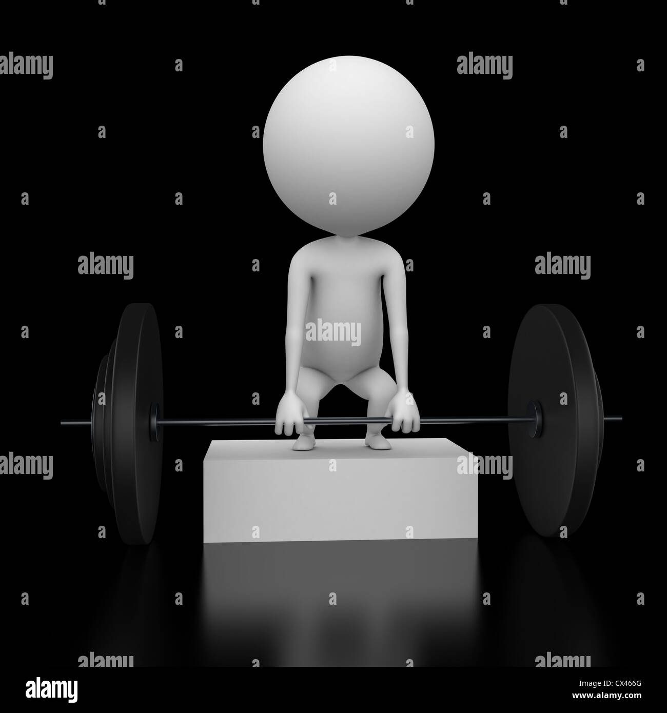 3d rendered illustration of a guy lifting weights Stock Photo - Alamy