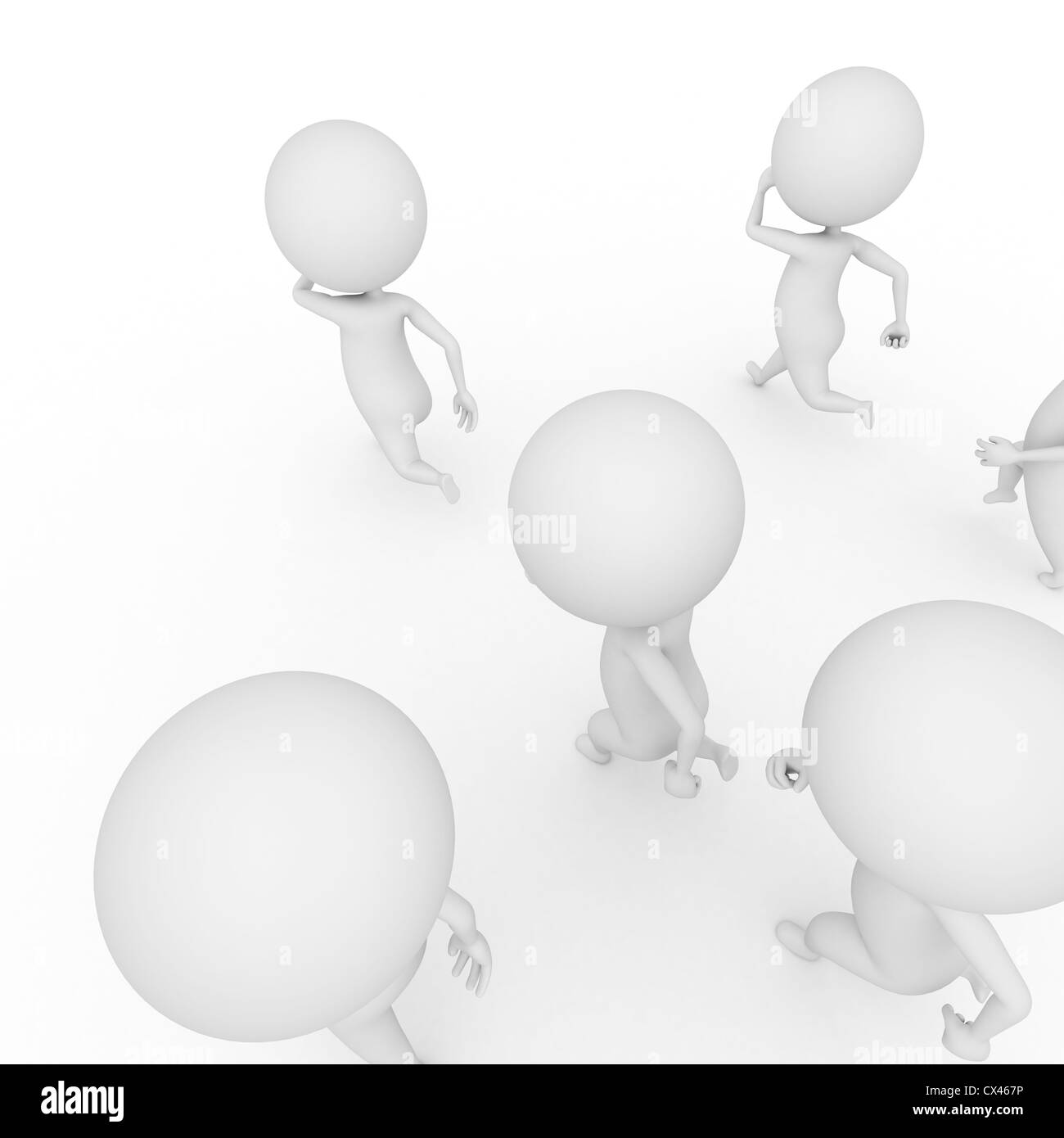 3d little human character running hi-res stock photography and images ...