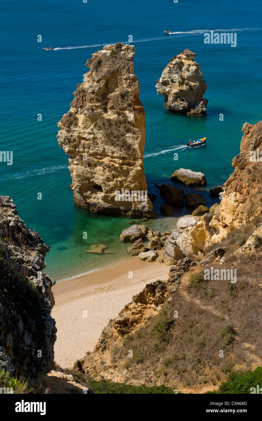 Portugal, the Algarve, Armacao de Pera, Praia da Marinha Stock Photo ...