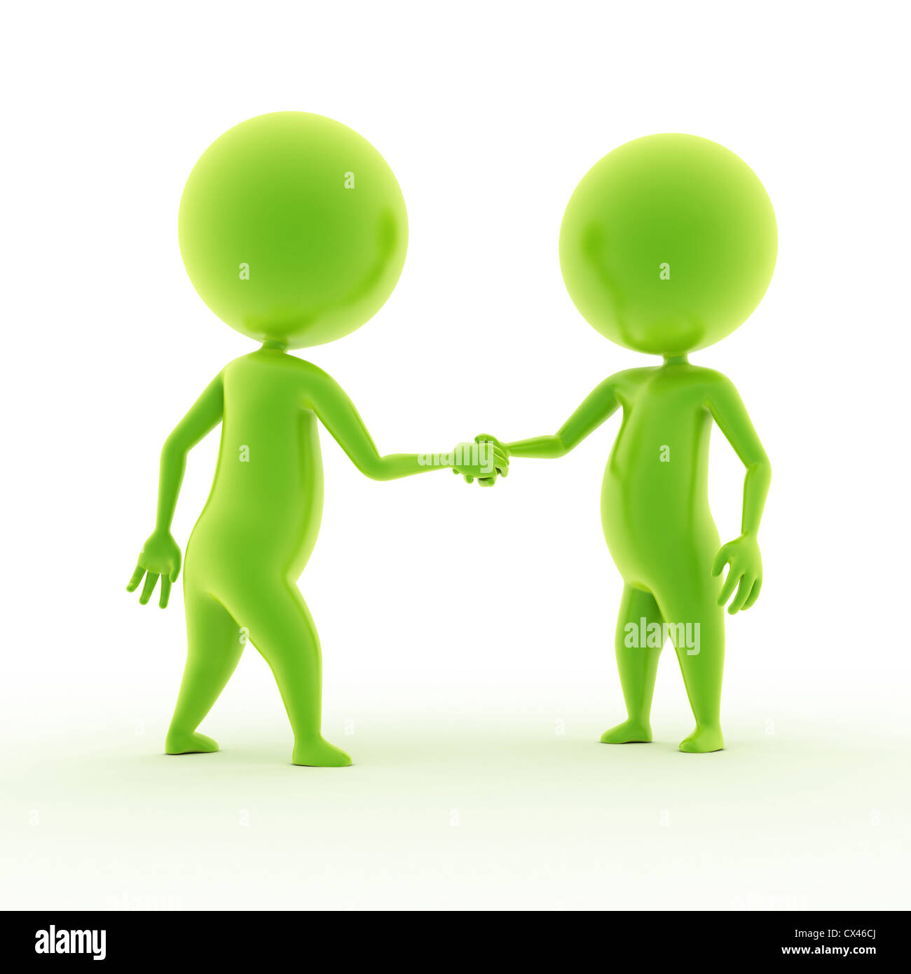 3d rendered illustration of two guys shaking hands Stock Photo - Alamy