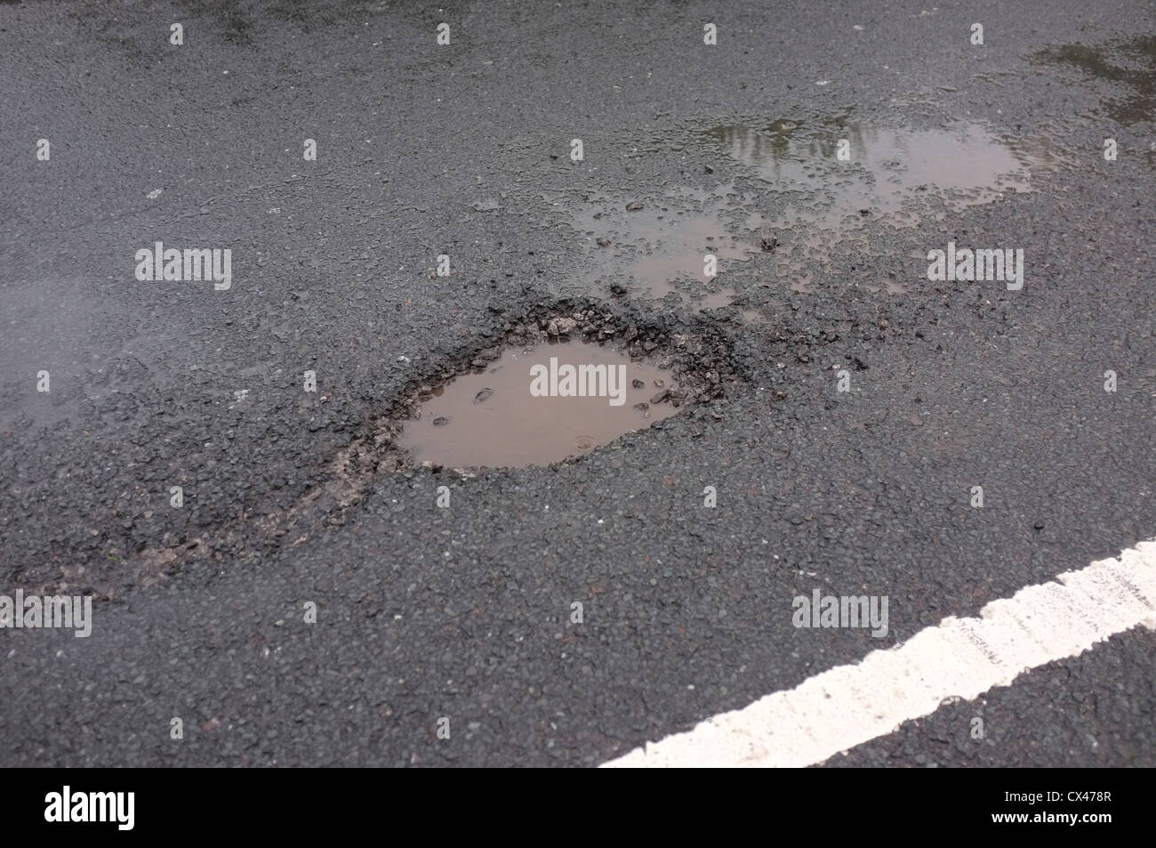 Potholes in roads in Leeds Stock Photo - Alamy