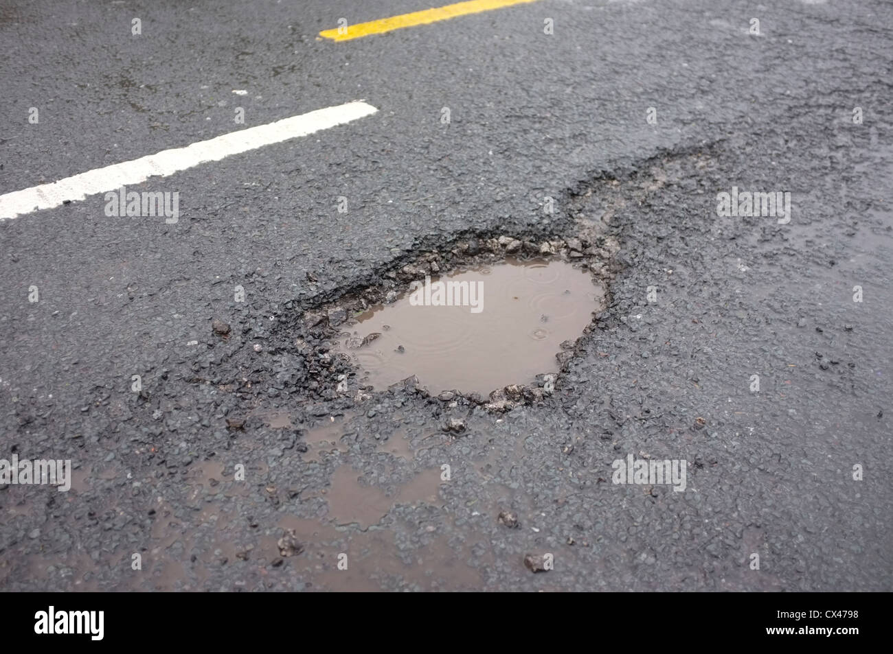 Potholes in roads in Leeds Stock Photo - Alamy