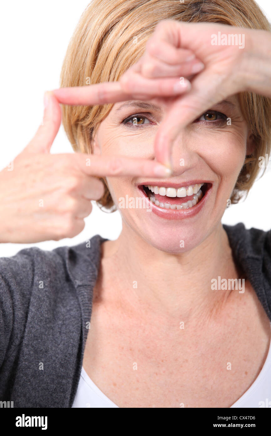 Framing view with the fingers hi-res stock photography and images - Alamy