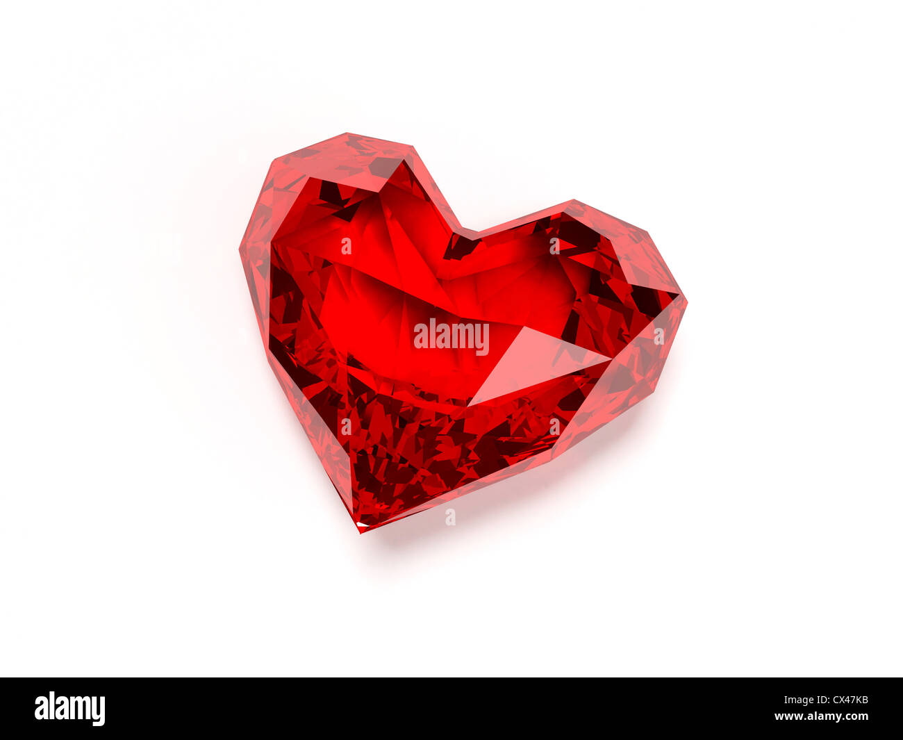 3d rendered illustration of a heart shaped ruby Stock Photo - Alamy