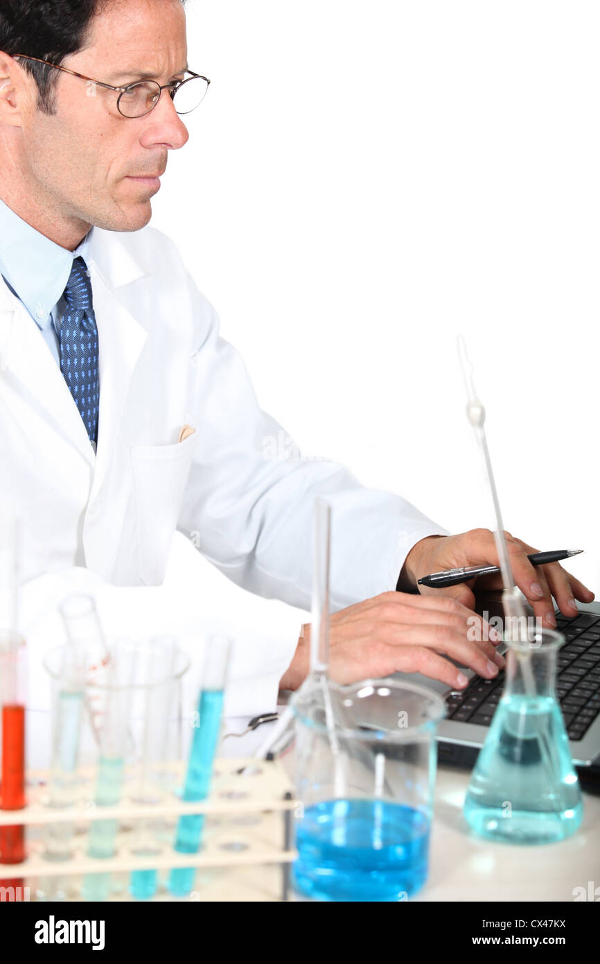 Man in the laboratory Stock Photo - Alamy