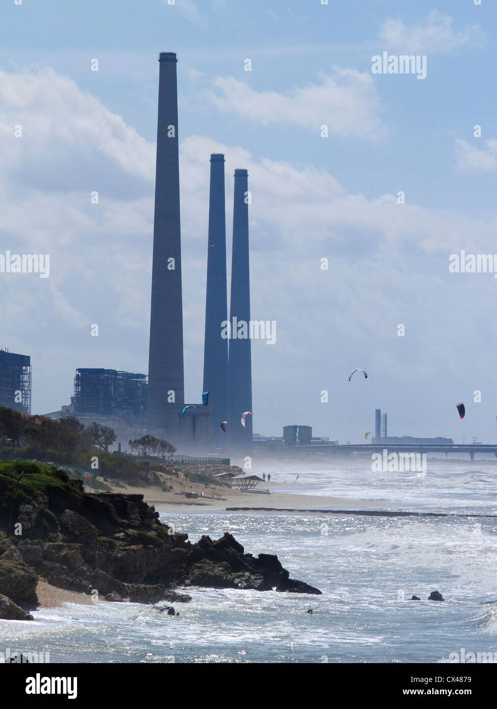 Factory on the Seashore, Israel Stock Photo - Alamy