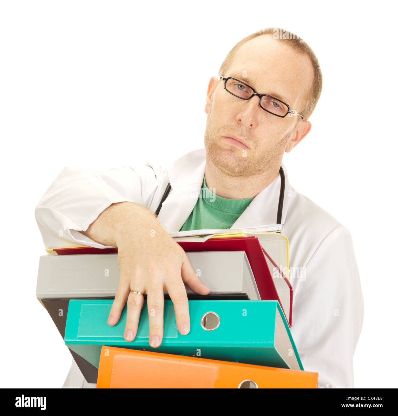 Medical doctor with a lot of work Stock Photo - Alamy