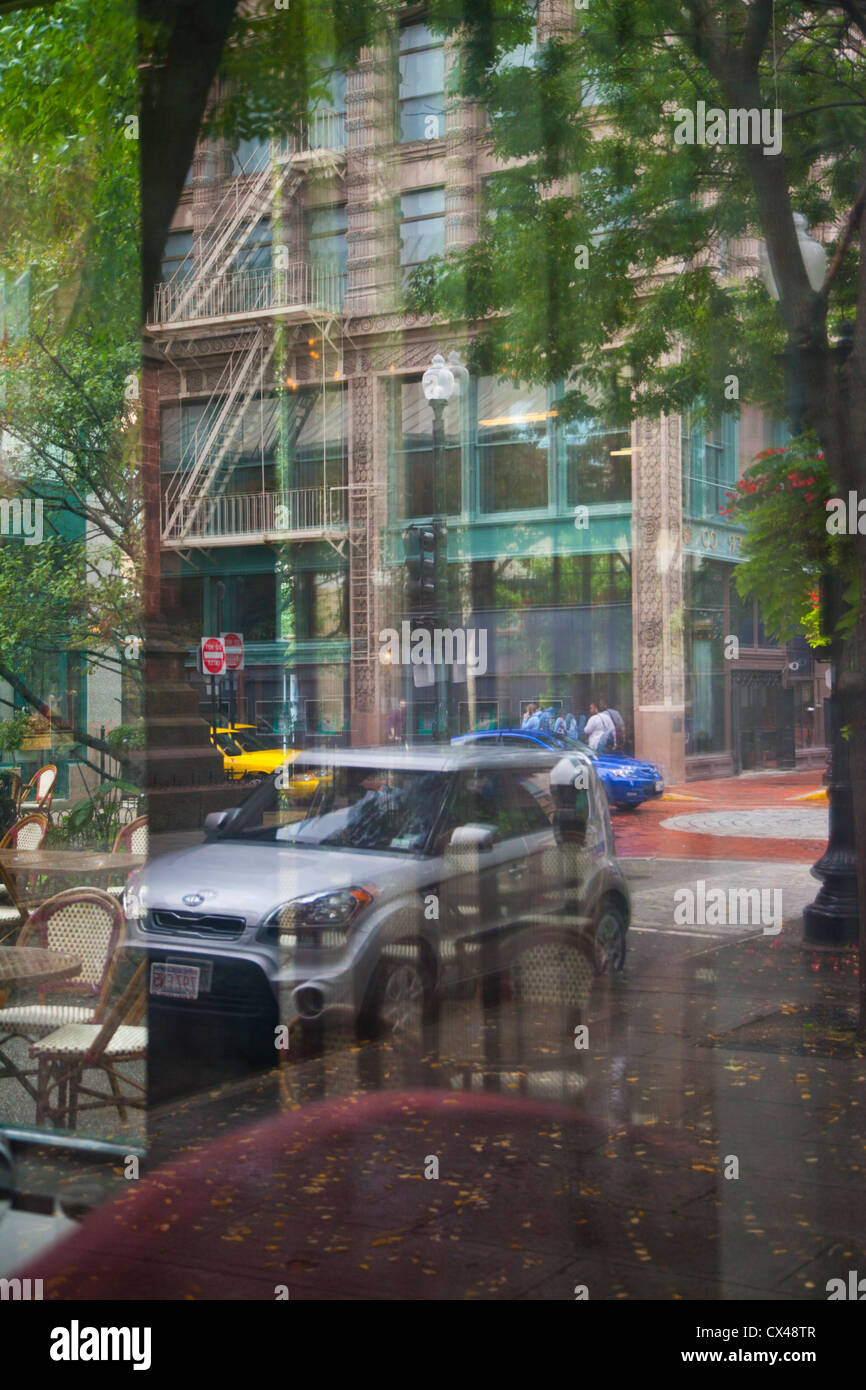window reflection in the rain Stock Photo - Alamy