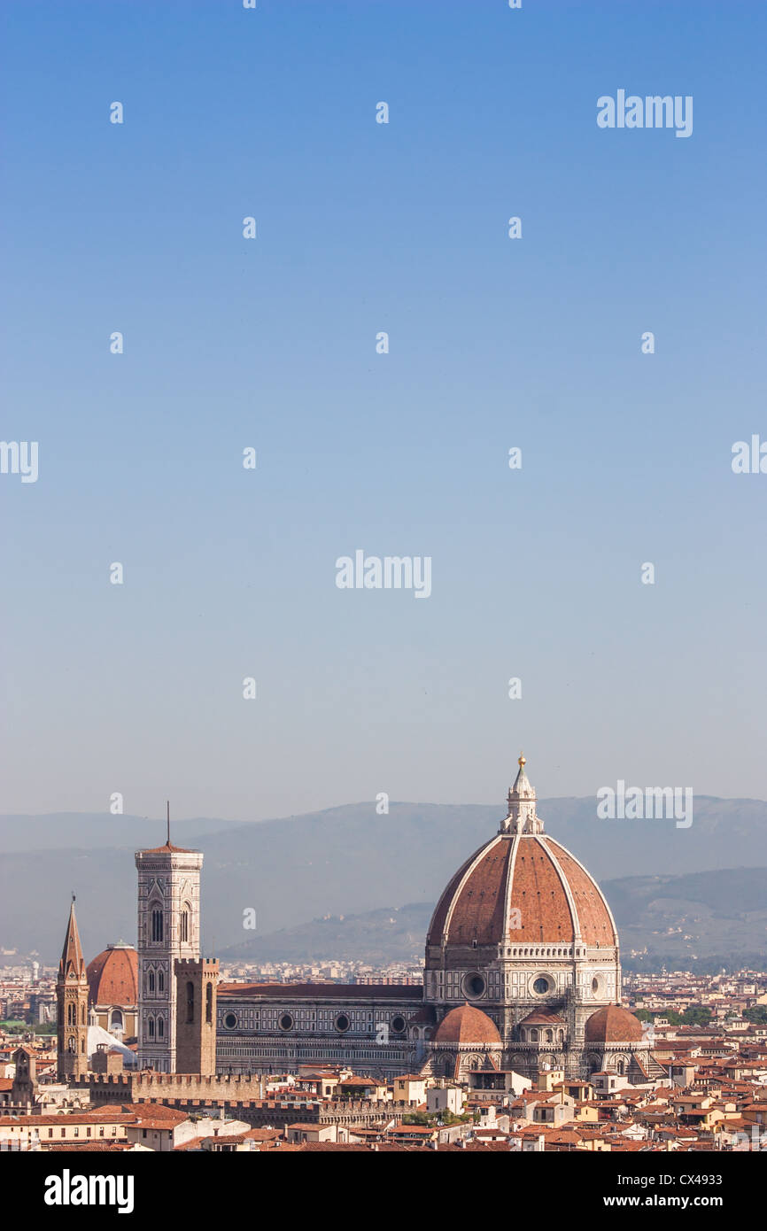 Panoramic view from Piazzale Michelangelo in Florence - Italy Stock ...