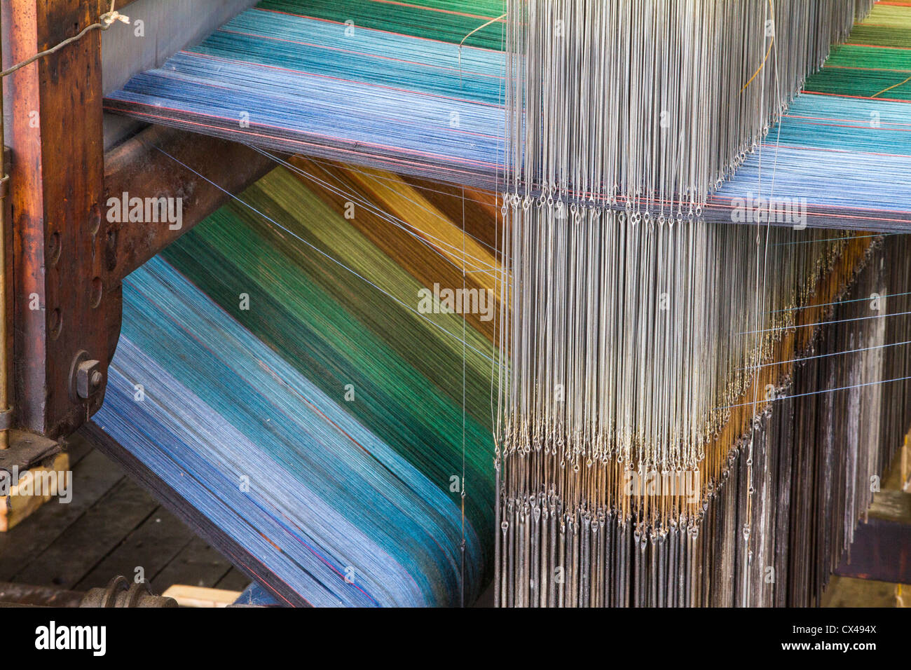 Historic Woollen Mill Machinery for Spinning and Weaving Stock Photo ...