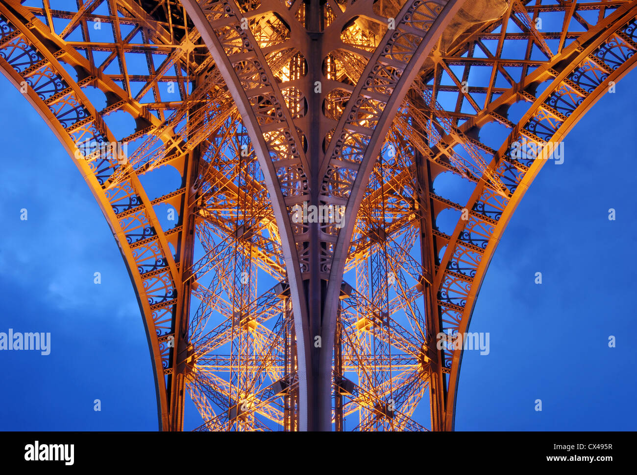 Basic column of Eiffel tower in Paris, France Stock Photo - Alamy
