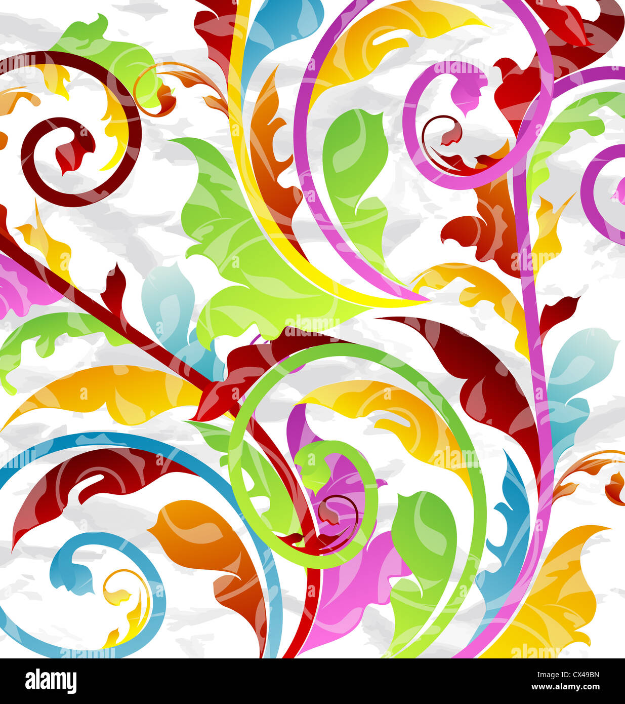 Illustration abstract multicolor floral background, design elements ...