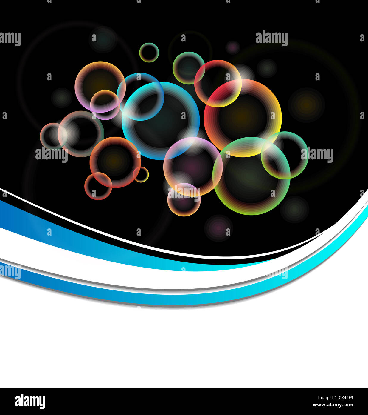 Illustration abstract background with bubbles - vector Stock Photo - Alamy