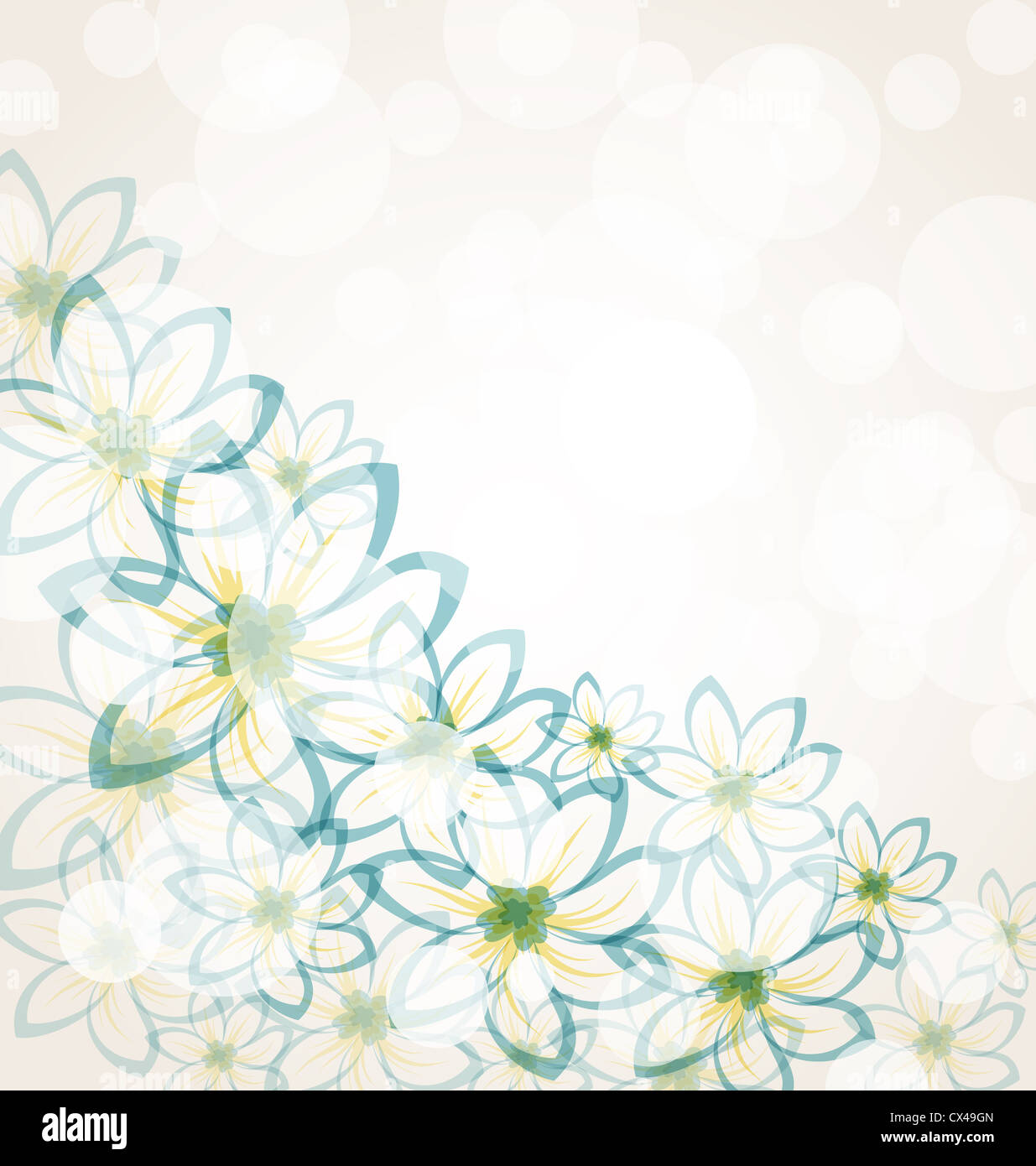 Illustration abstract transparent floral background, design elements ...