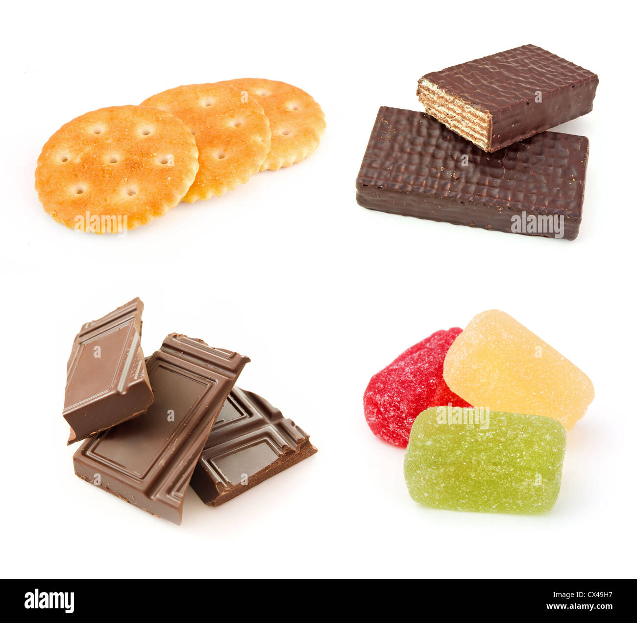 Collage with sweet food Stock Photo - Alamy