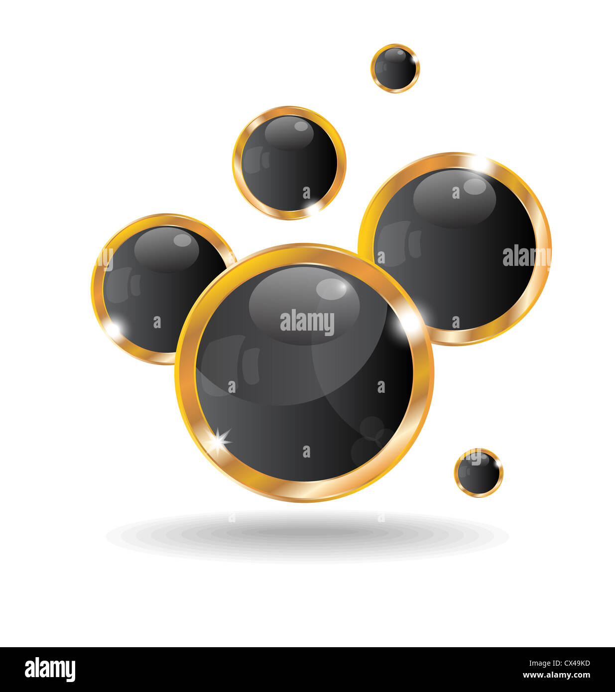 Illustration golden luxury ball Stock Photo - Alamy