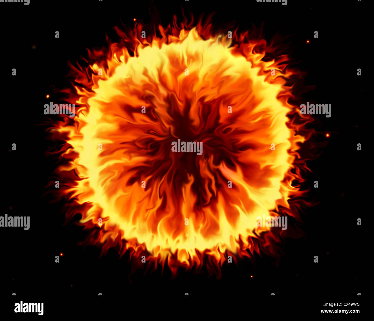 Fireball like a sun Stock Photo - Alamy