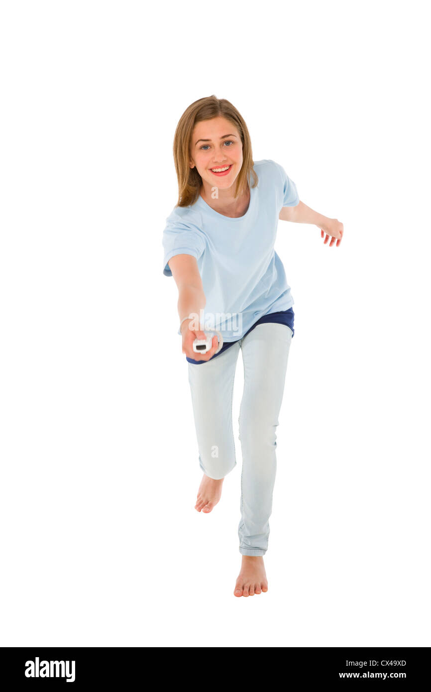 Nintendo wii girl hi-res stock photography and images - Alamy