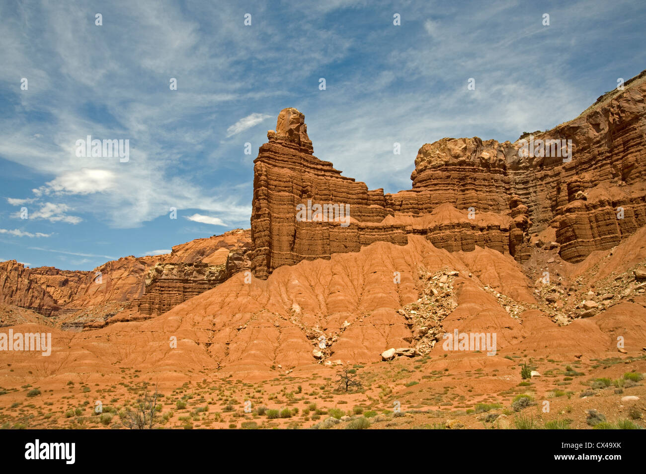 Erosion caused Hoodoos in Capital Reef National Park Stock Photo - Alamy