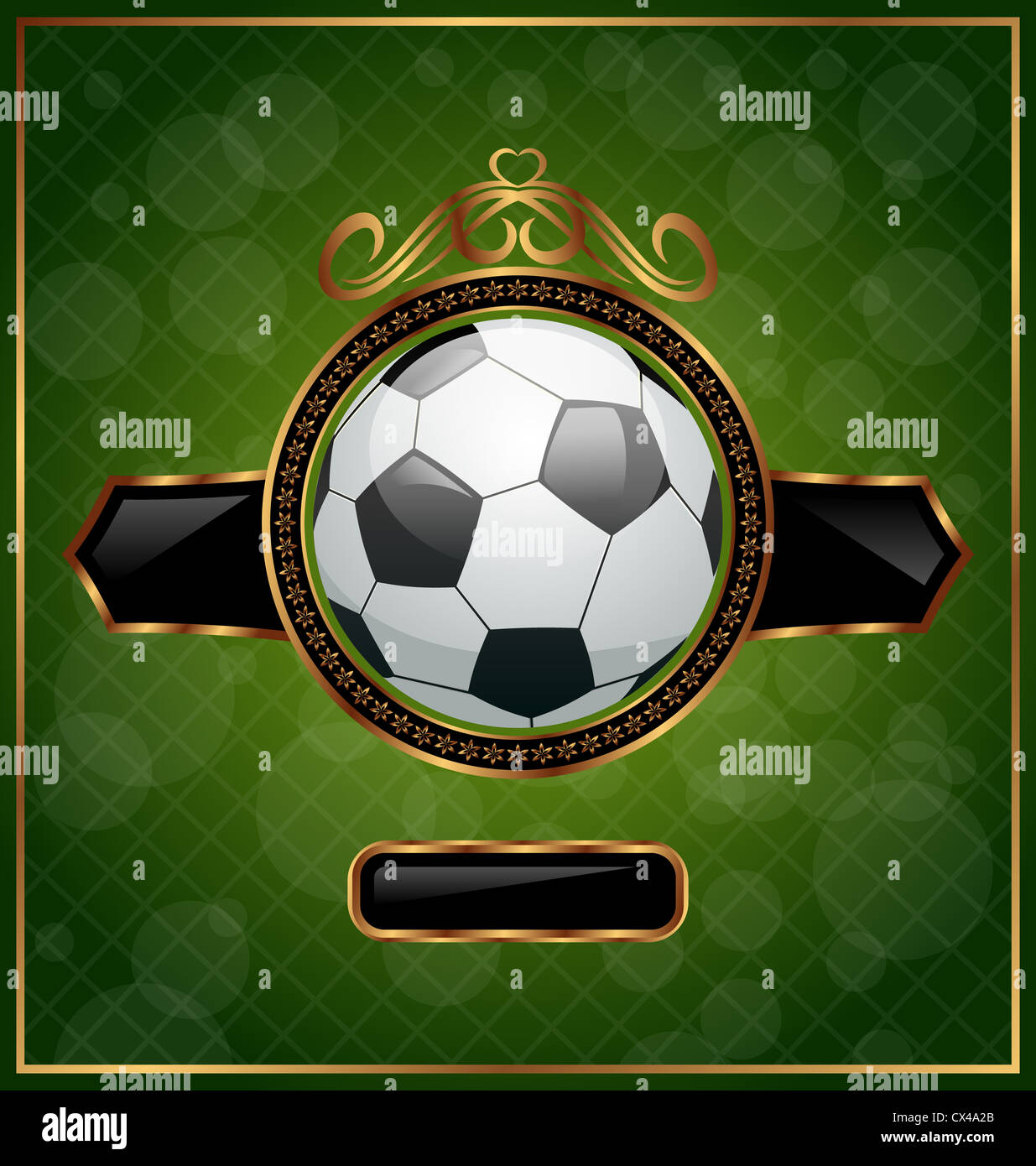 Illustration football background with the ball - vector Stock Photo - Alamy