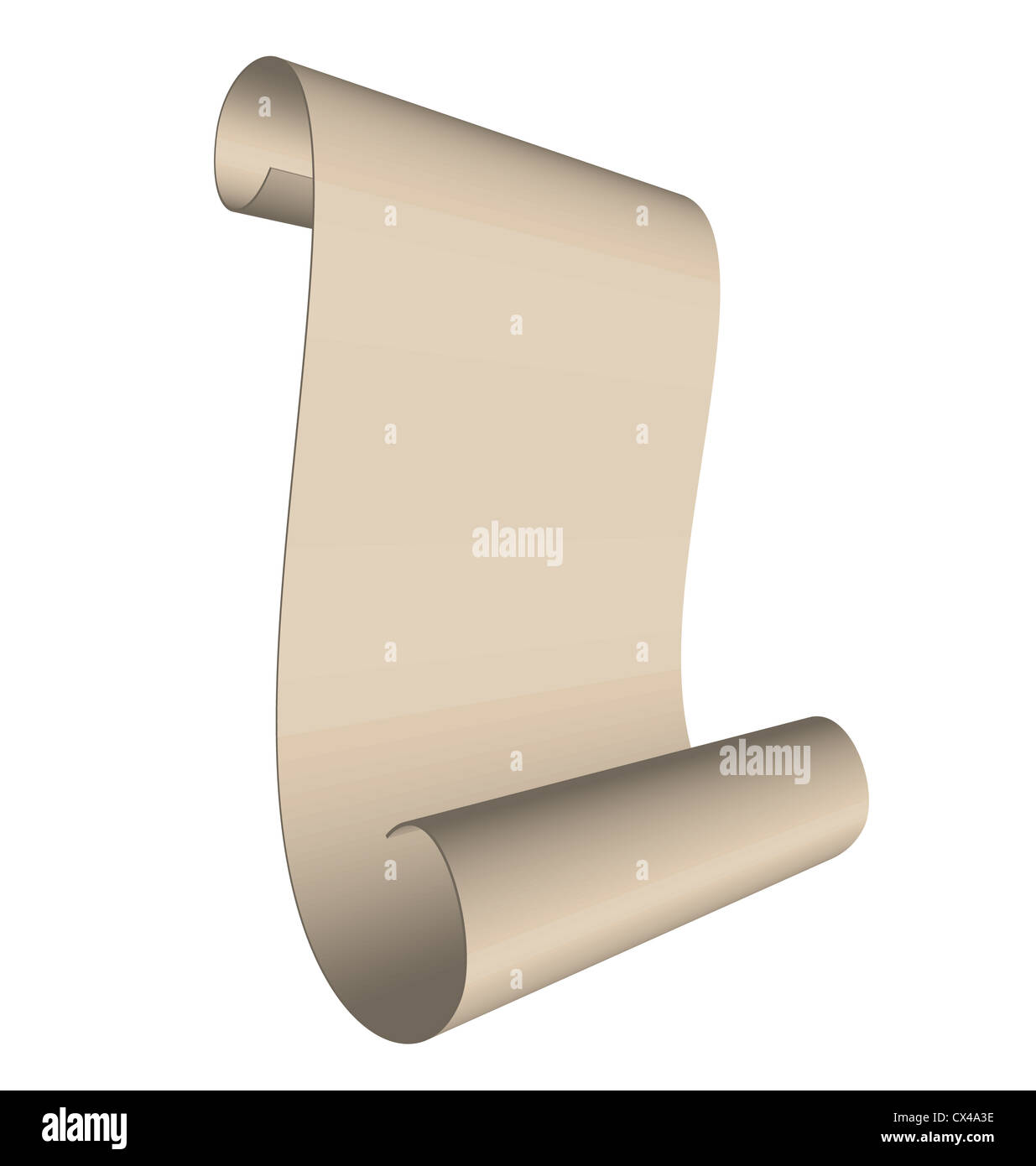 Illustration of an ancient scroll isolated on white background Stock ...