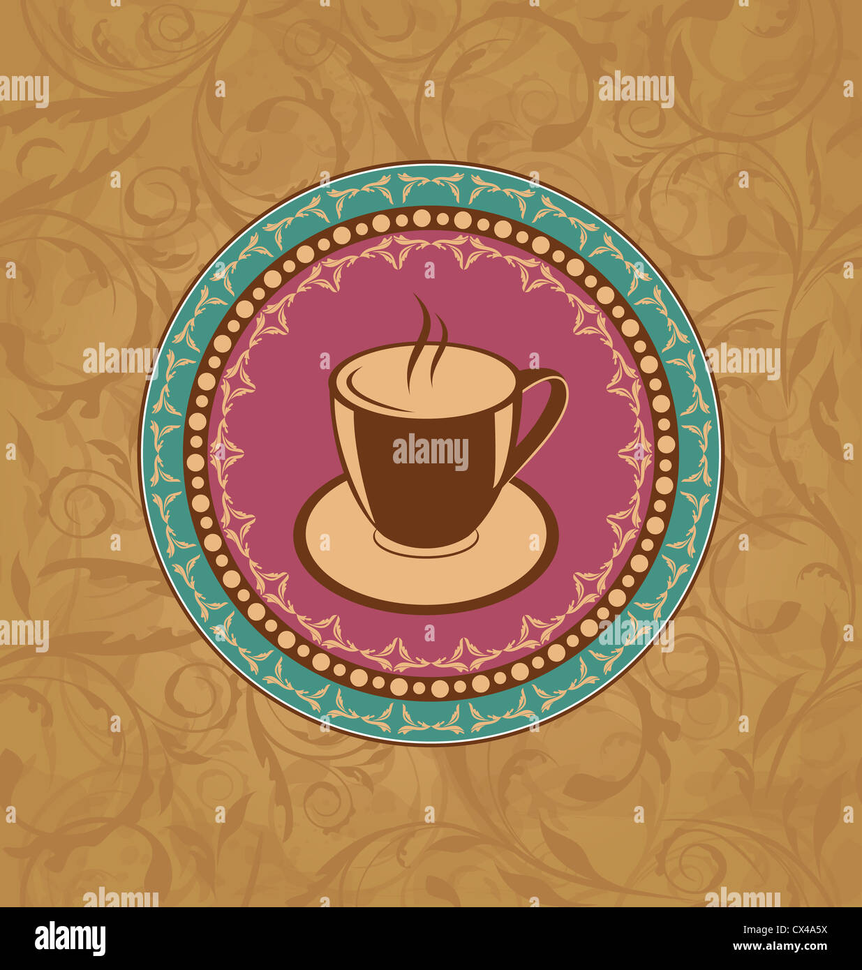 Illustration vintage background for coffee menu, coffee bean texture ...