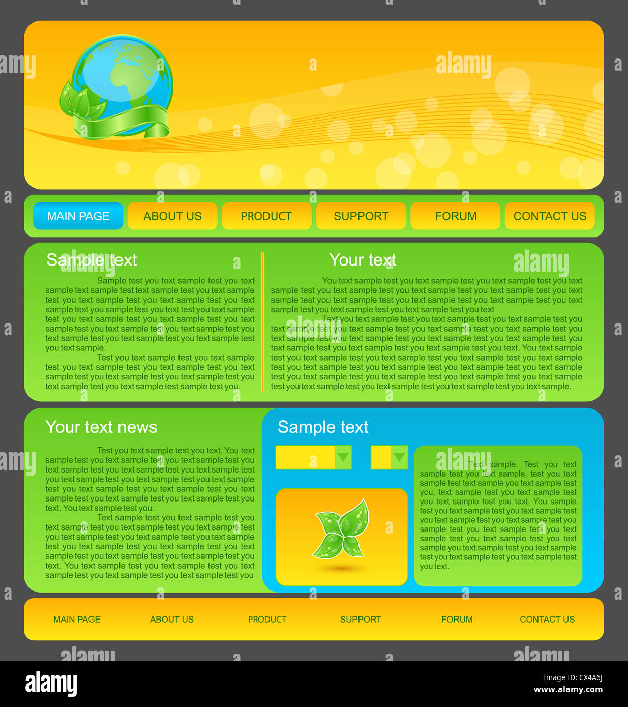 Illustration eco nature environmental web template Stock Photo - Alamy