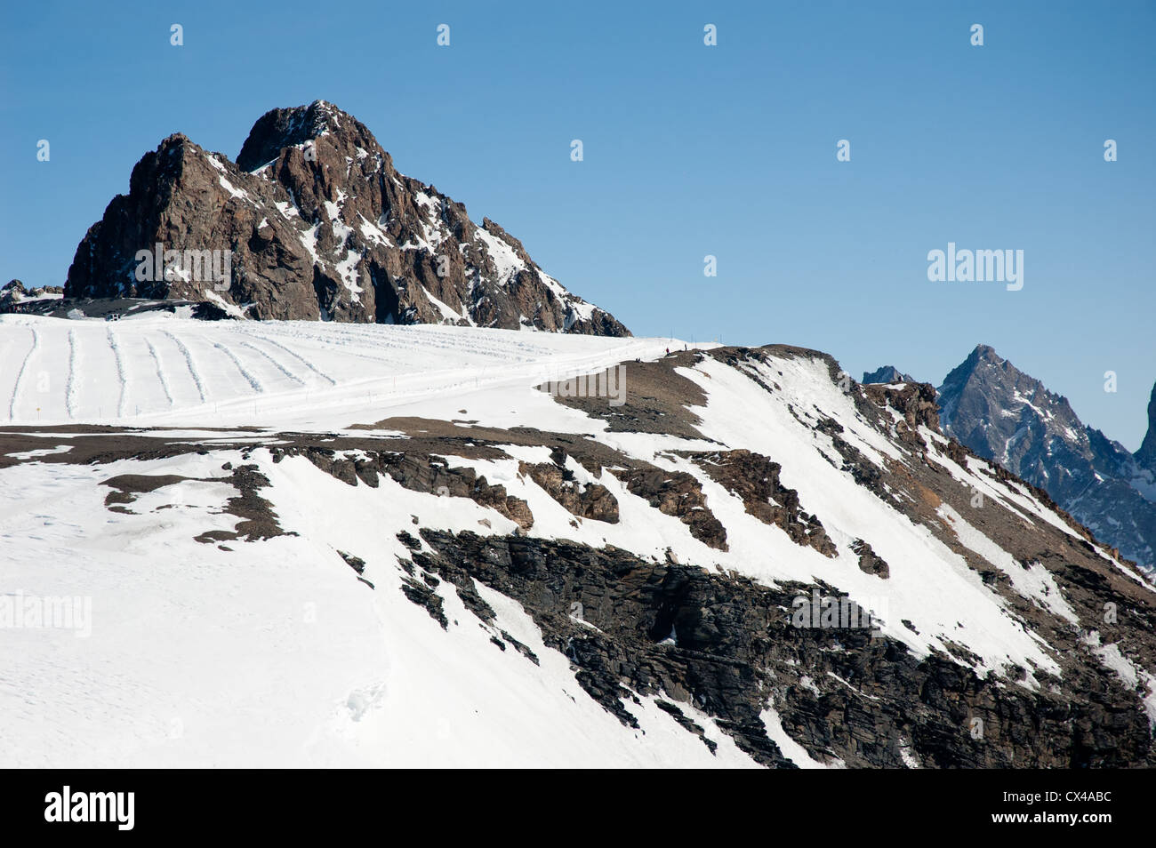 Mountain in the French Alps at winter Stock Photo - Alamy