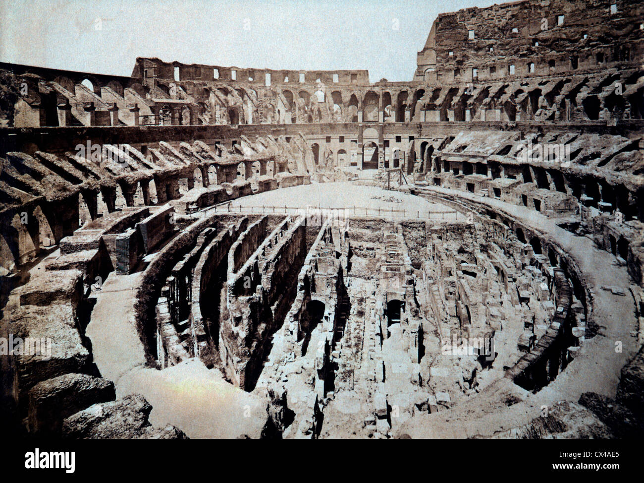 Colosseum Interior, Rome, Italy, Albumen Photograph, Circa 1880 Stock ...