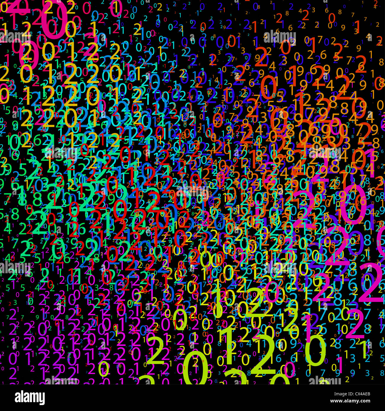 abstract colorful composition of numbers, vector eps8 Stock Photo - Alamy