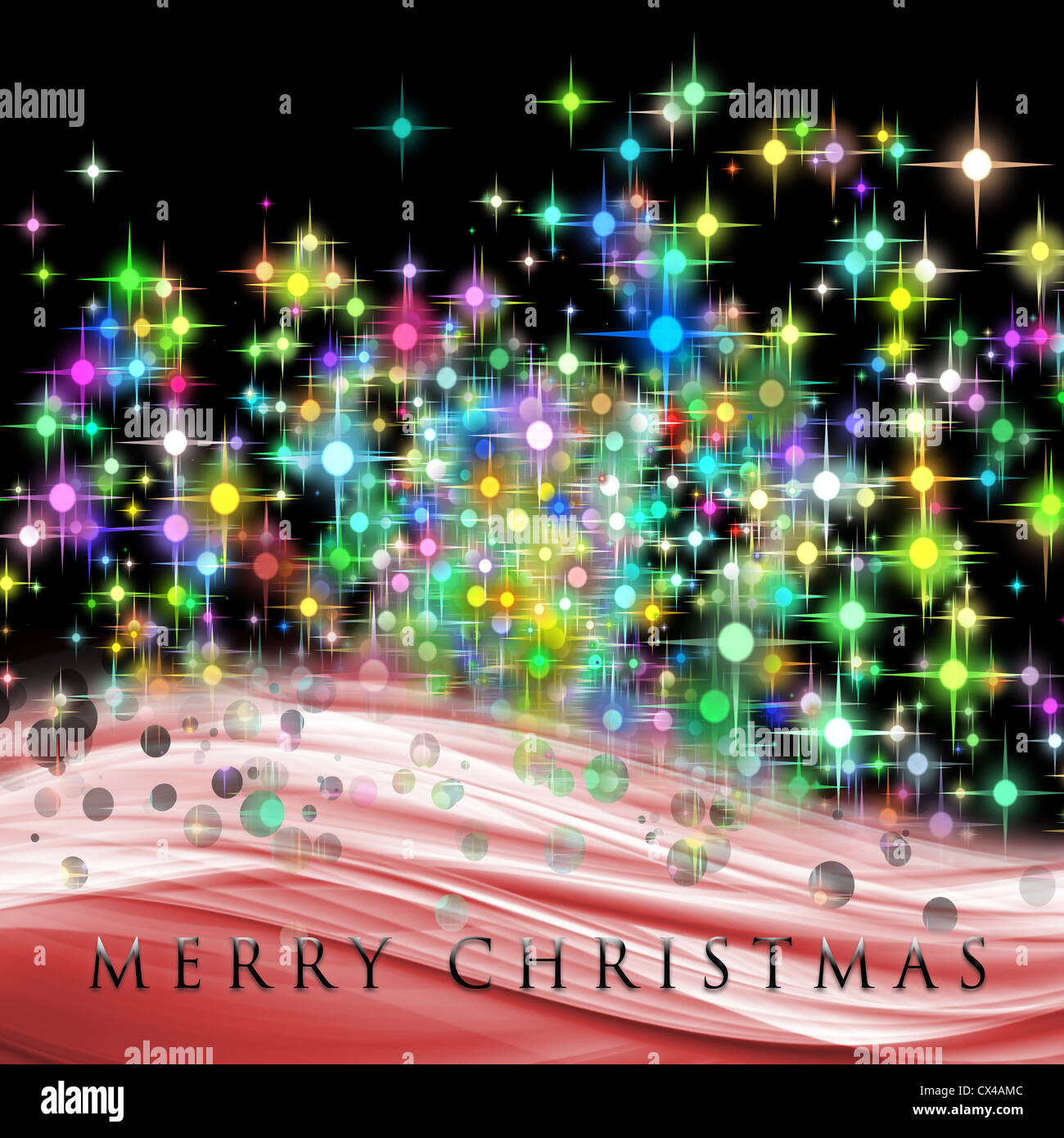 Fantastic Christmas wave design with glowing stars Stock Photo - Alamy